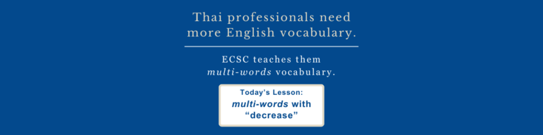 Business English Phrases About Negative Trends | ECSC Thailand